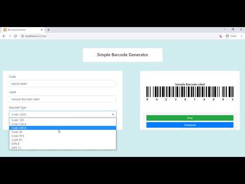 Simple Barcode Generator Using Php Javascript Youtube
