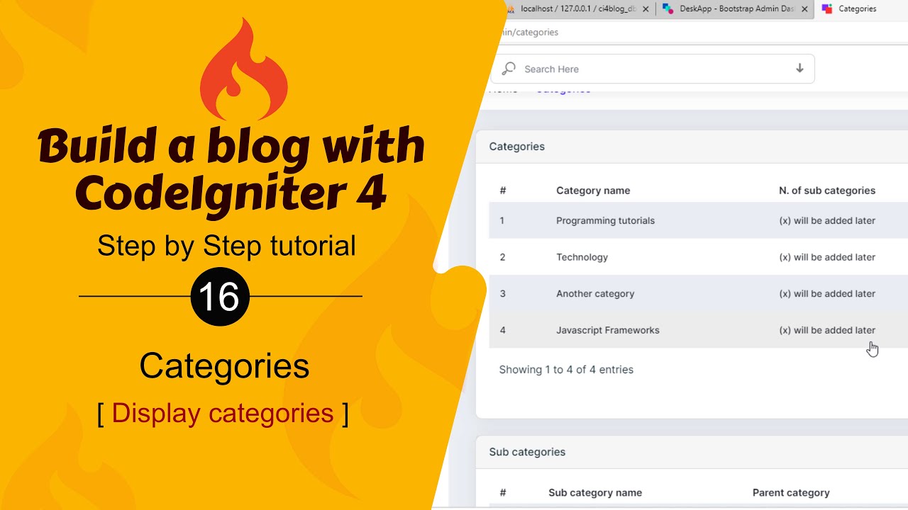 16 Display Categories In Codeigniter 4 Youtube