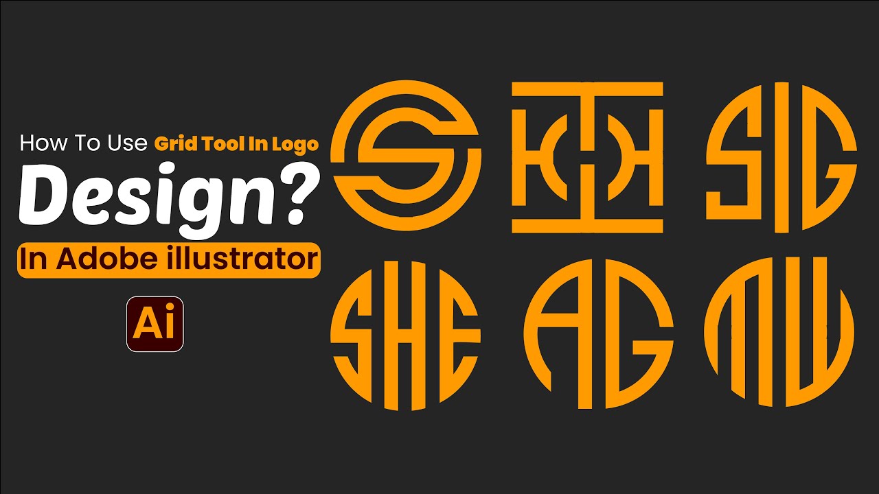 How To Make 6 Easy Grid Logo Design Process On Same Lines Adobe