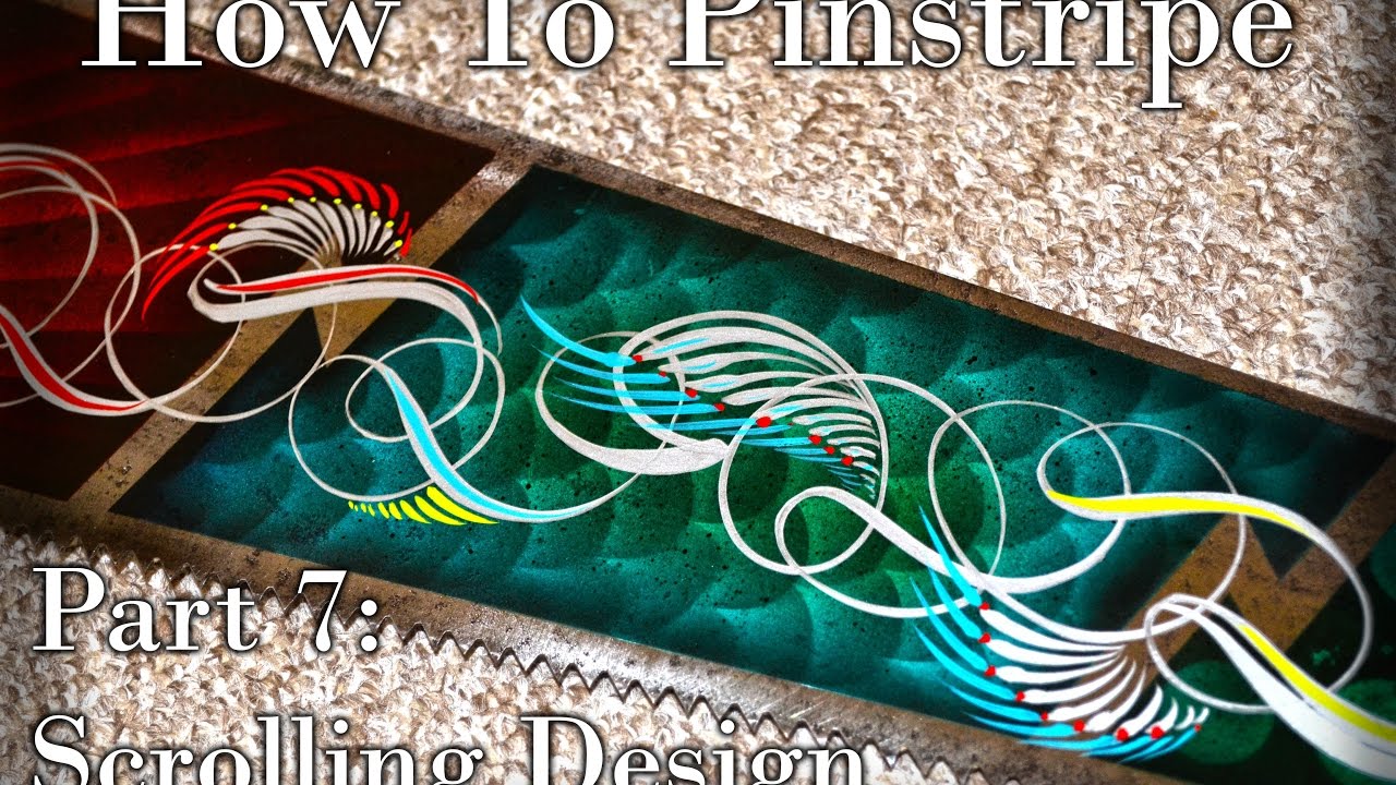 Cambridge Pinstriping Tutorial Part 7 Scrolls Scrolling Design