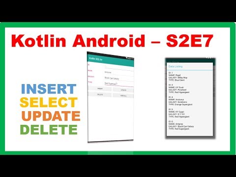 Kotlin Android S2e7 Easiest Sqlite Crud Tutorial Youtube