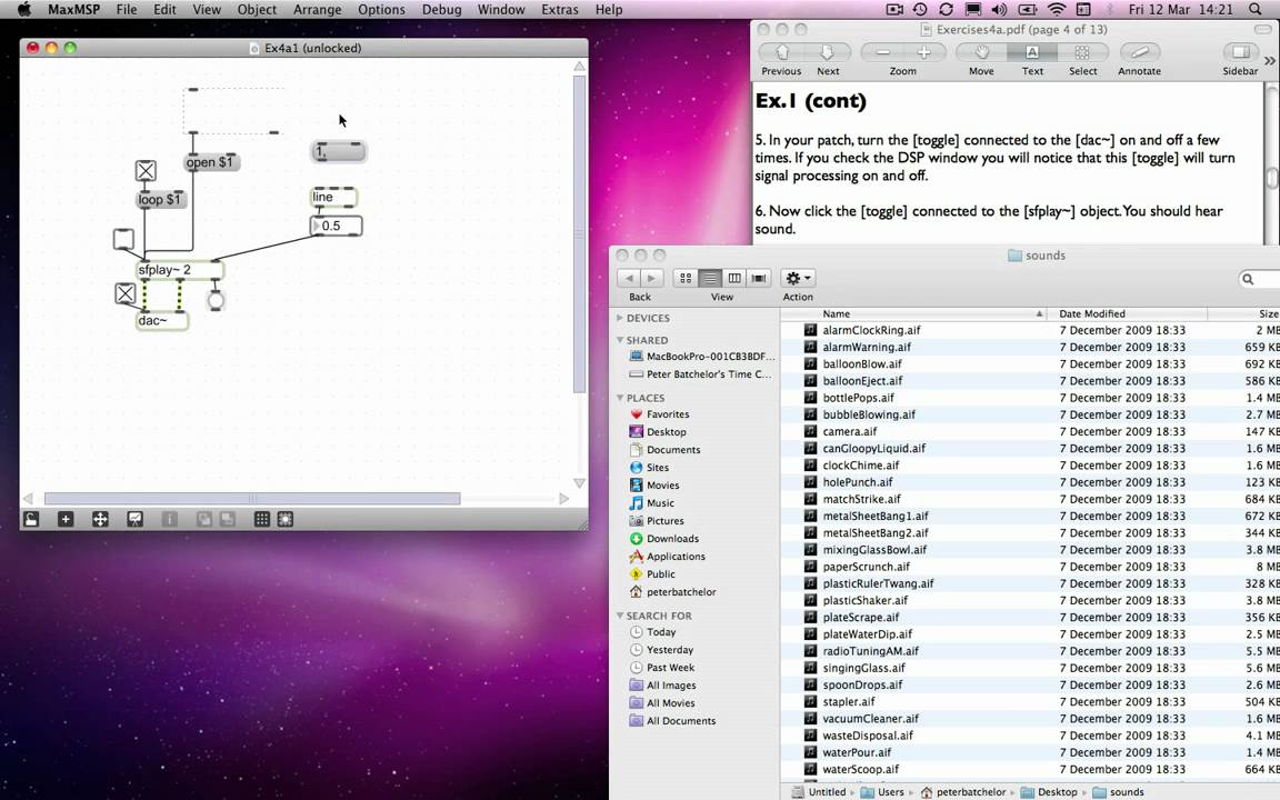 Max Msp Tutorial 04a4 Sfplay Pitch Control Youtube