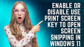 How To Enable Or Disable Use Print Screen Key To Open Screen Snipping ...