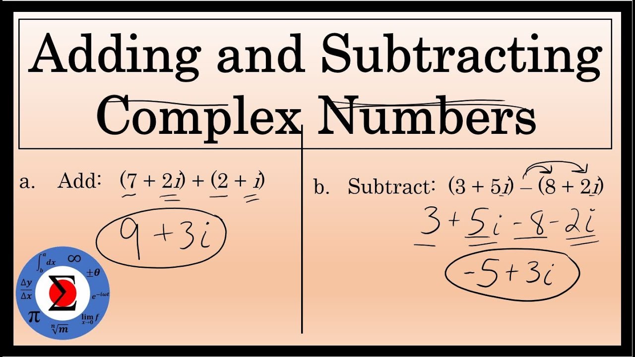 Adding Subtracting Complex Numbers Practice
