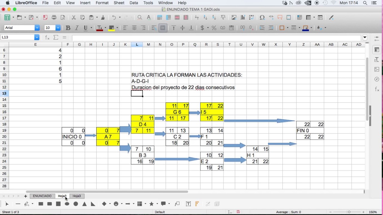 Ejercicio Práctico De Proyectos Tiempo Esperado Diagrama De Red Y