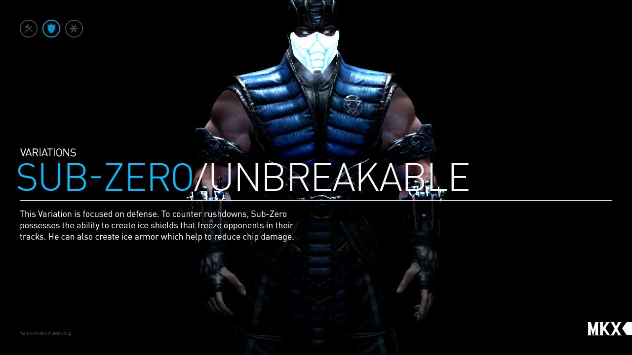 Mortal Kombat X Sub Zero Unbreakable