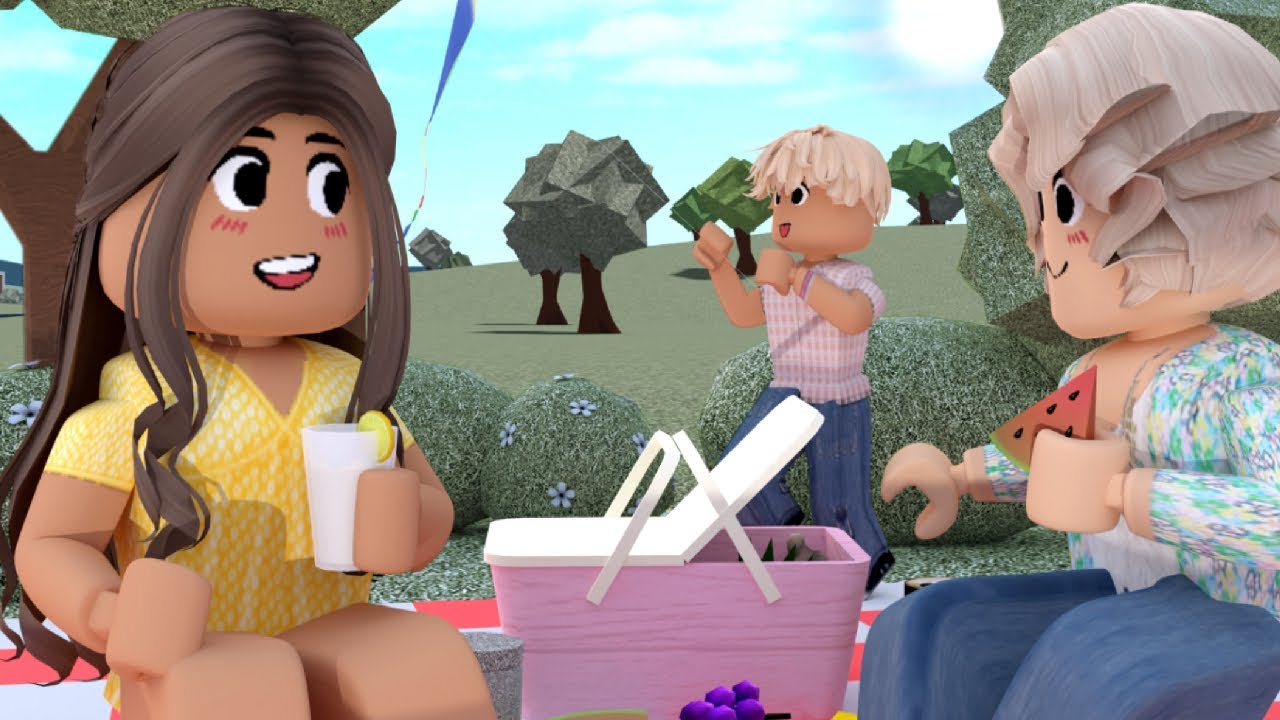 Family Picnic Day Spring Break Bloxburg Family Roleplay Youtube