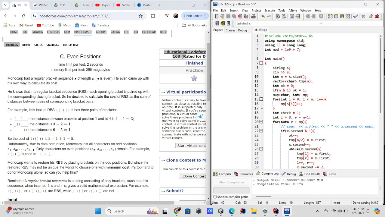 Day 150 Of Doing Codeforces Everyday Until I Reach Expert Youtube