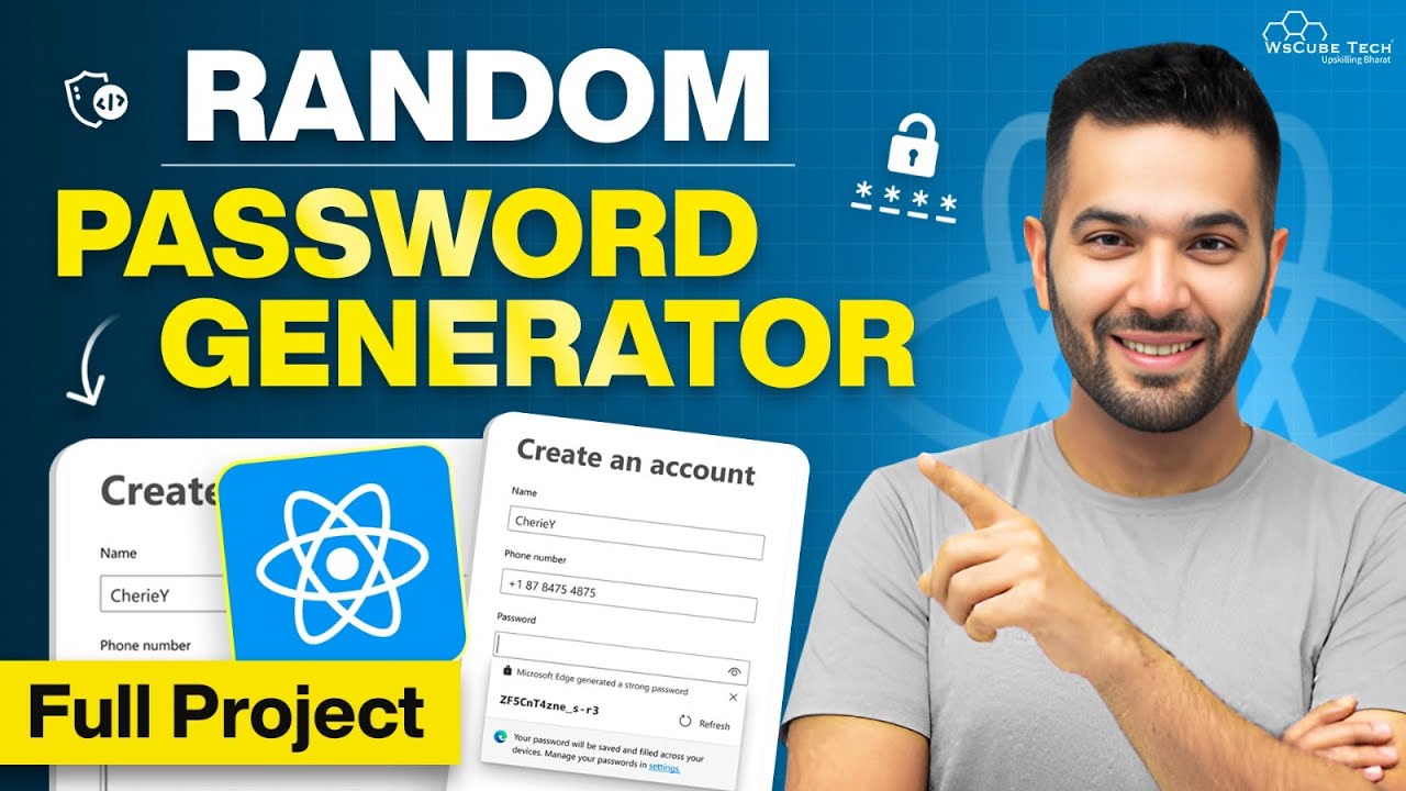 Build Complete Password Generator App In React Js Mini Project For