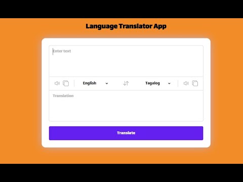 Language Translator In Javascript Youtube
