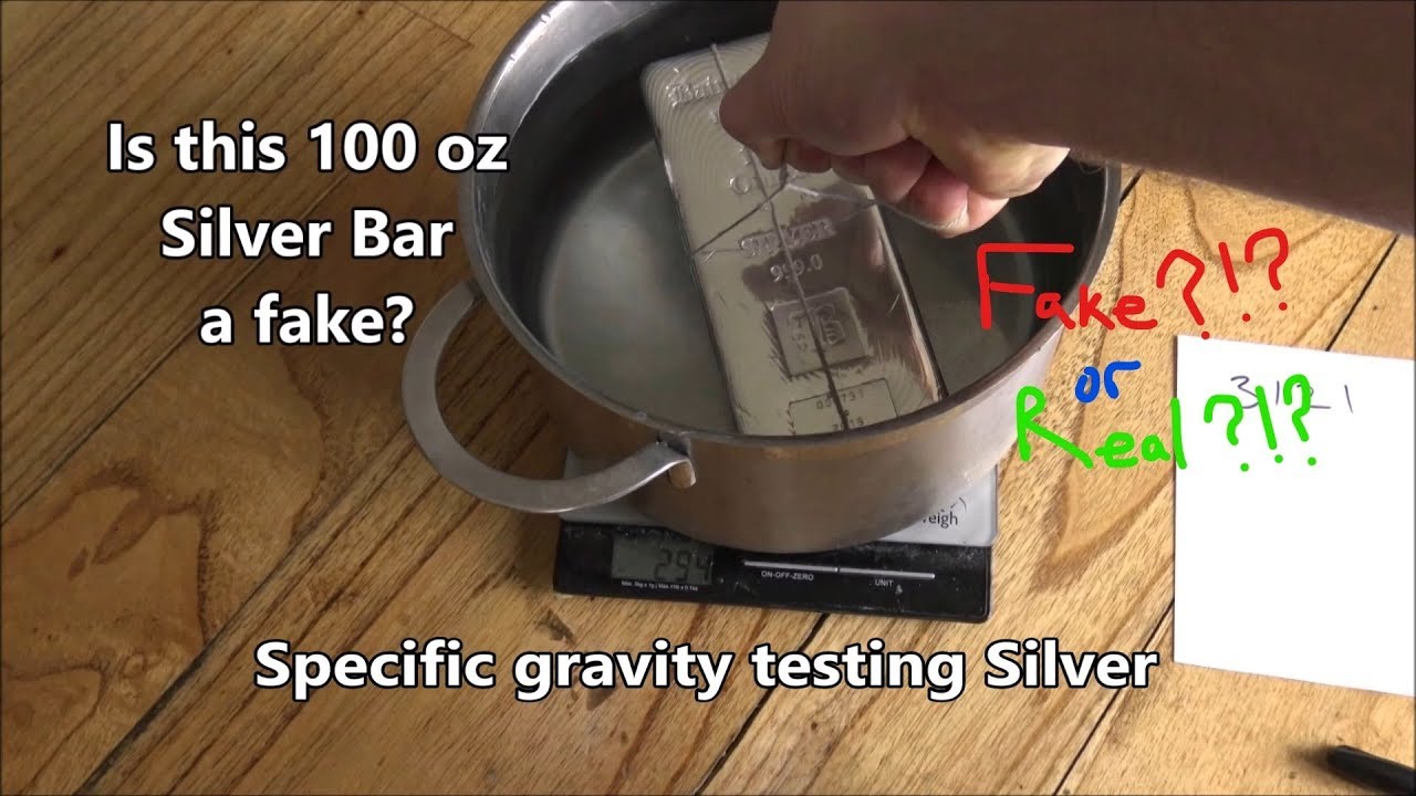 Is This 100 Oz Bar A Fake Specific Gravity Testing Silver Bars Youtube