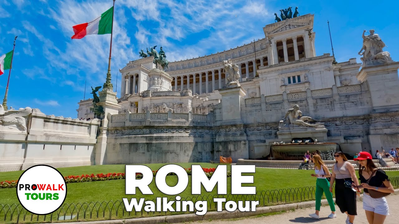 Rome Italy Walking Tour 4k60fps With Captions Prowalk Tours Youtube