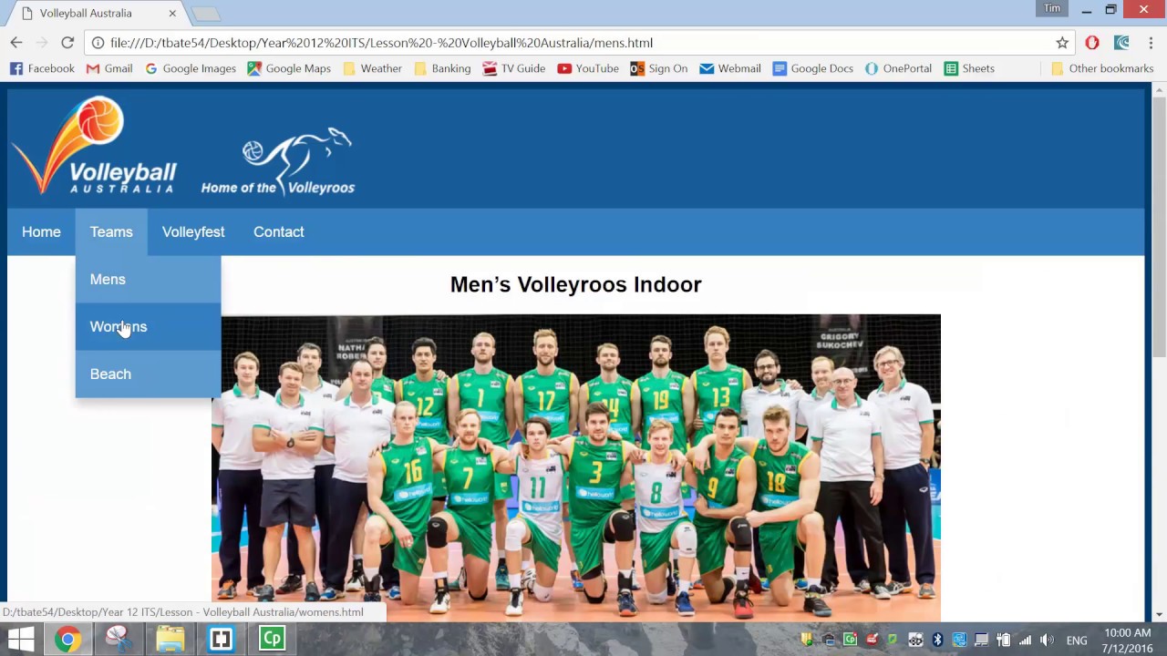 Make A Volleyball Website Using Html5 Css3 Part 1 The Html Youtube
