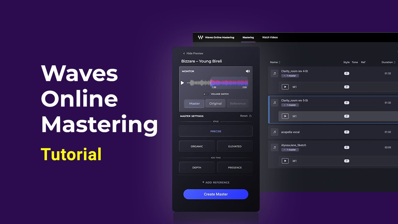 Get Started With Waves Online Mastering Youtube