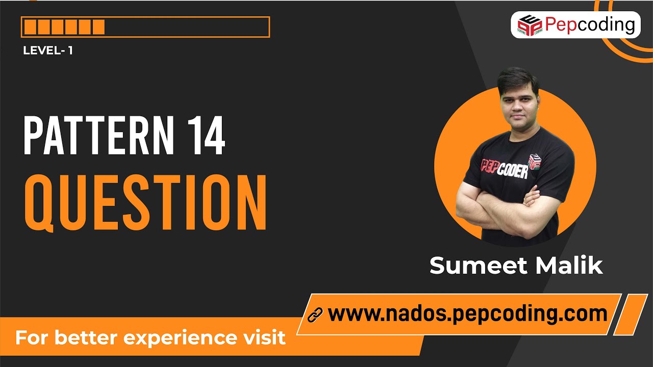 Pattern 14 Question Java Foundation Course Youtube