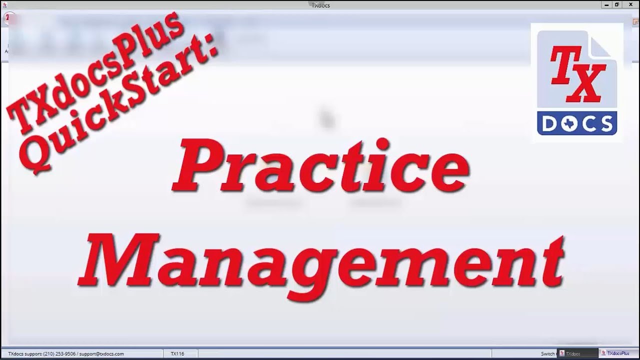 Txdocsplus Practice Management Quickstart Youtube