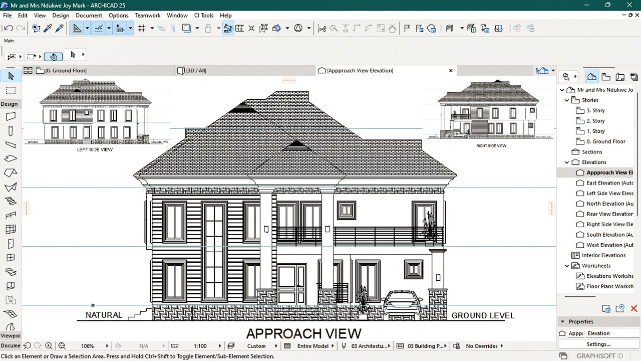 Easy Way To Drawing Elevations In Archicad Updated Youtube