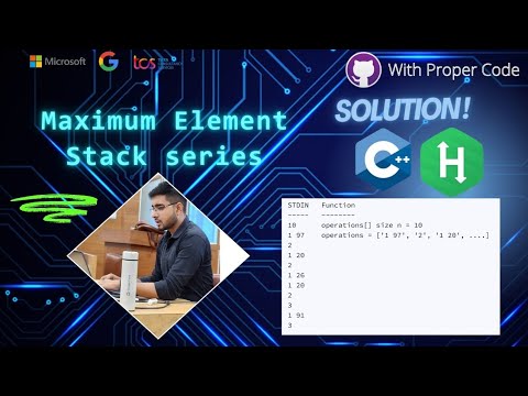Maximum Element Problem Hackerrank S Stack Implementation Tutorial