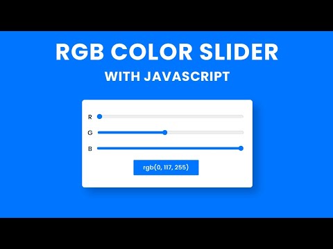 How To Create Rgb Slider Using Html Css Javascript Day 14 Youtube