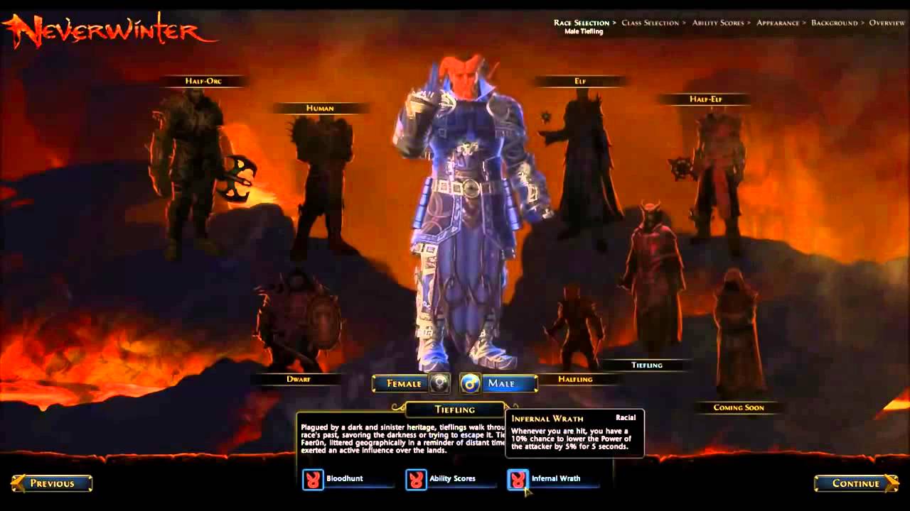 D D Neverwinter Character Creation Races Classes Youtube