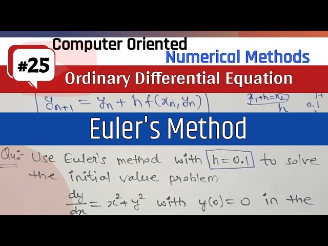 Eulers Method The Numerical Methods Guy