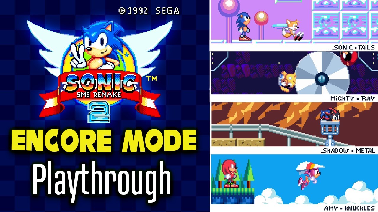 Encore Mode In Sonic 2 Sms Remake Full Playthrough Youtube