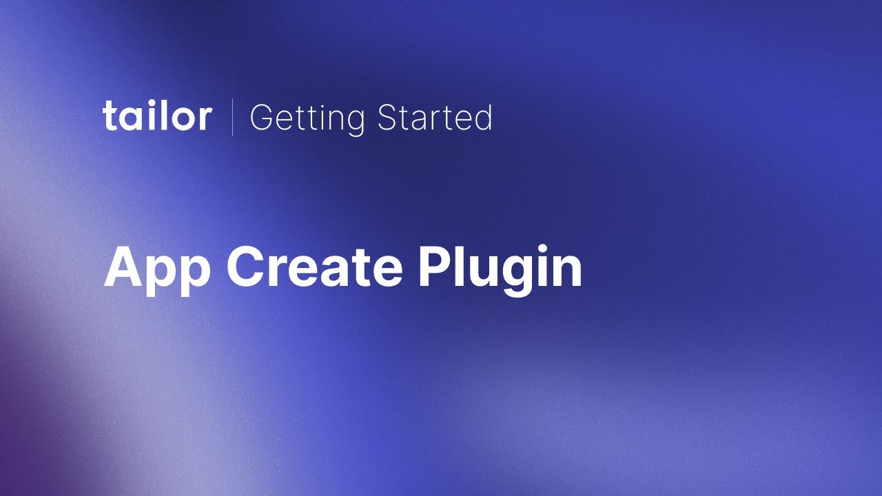 App Create Plugin Youtube