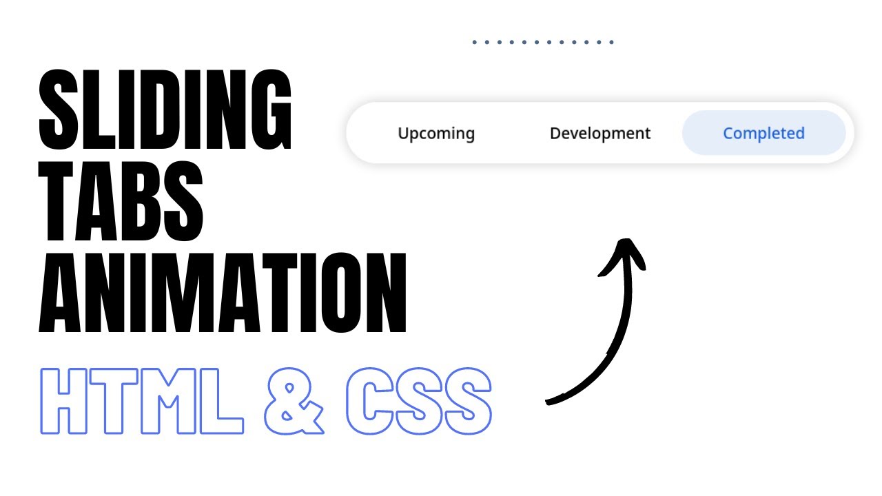 Sliding Tabs Animation Using Html Css Ui Tutorial Youtube