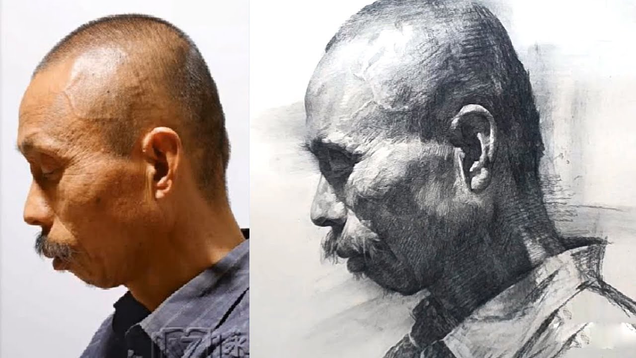 Charcoal Drawing Demo Old Man Portrait Youtube
