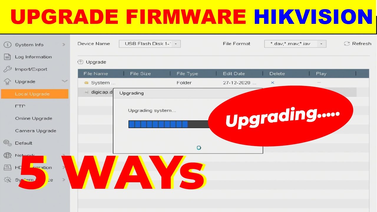How To Upgrade Firmware Hikvision 5 Ways Youtube