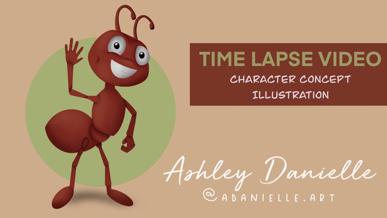 The Diligent Ant Kids Book Character Concept Illustration Time