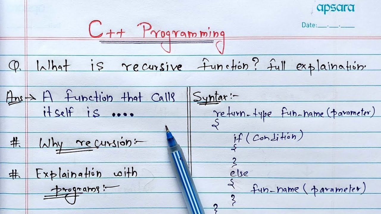C Recursion Learn Coding Youtube