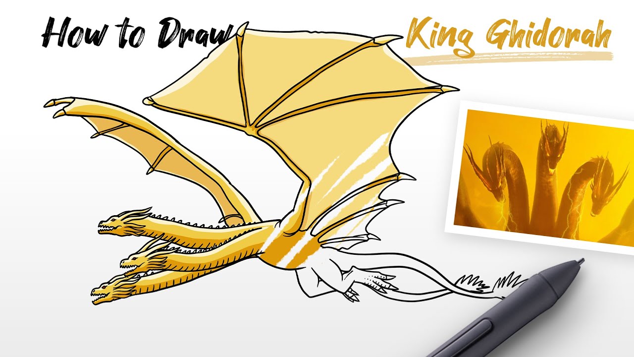 How To Draw King Ghidorah 2019