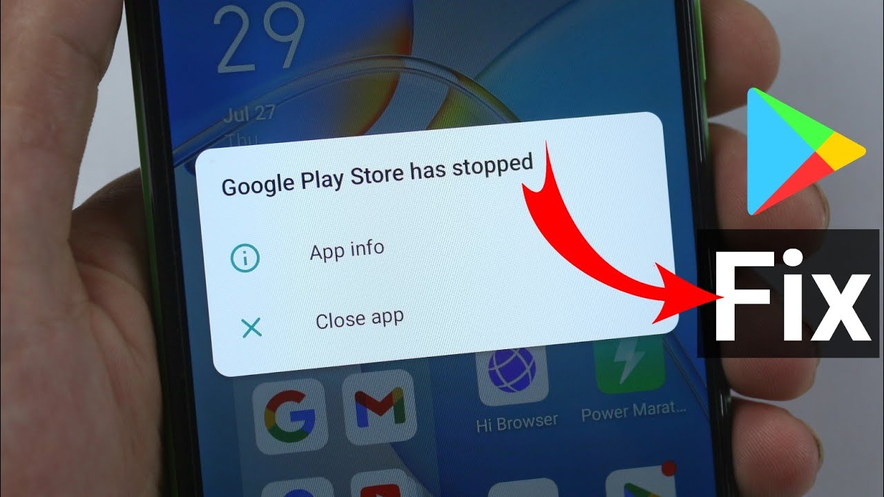 How To Fix Google Play Store Has Stopped Problem Youtube