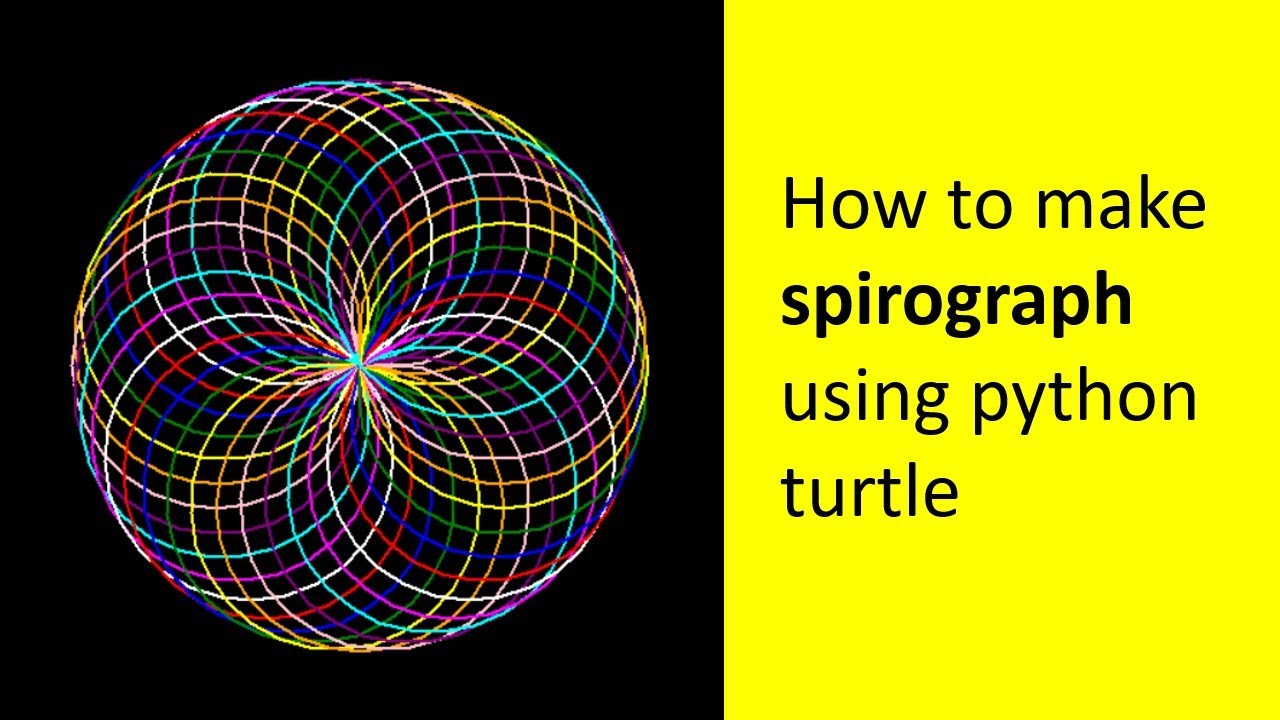 How To Make Spirograph Using Python Turtle Youtube