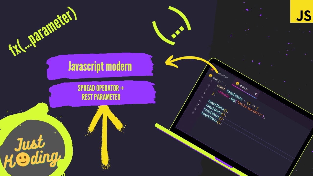 Tutorial Javascript Es6 Spread Operator Rest Parameter Youtube