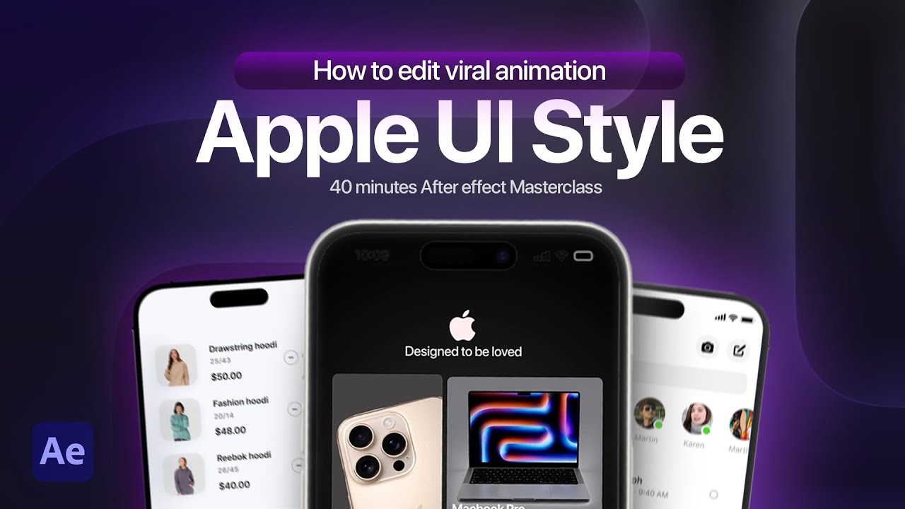 Learn How To Edit Apple Ui Animation After Effects Deep Tutorial 01