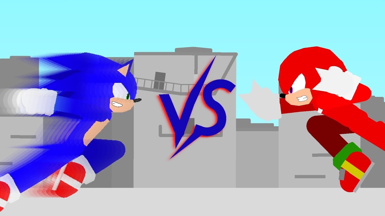 Sonic Vs Knukcles Stick Nodes Animation Youtube