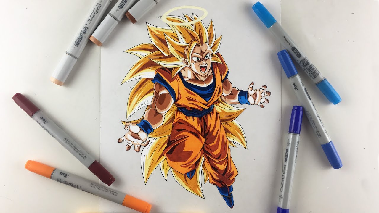 Drawing Goku Super Saiyan 3 Youtube