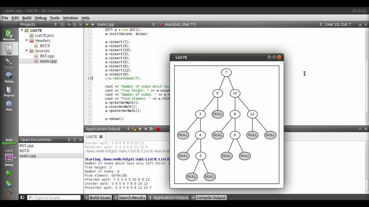 Binary Tree Visualization With Qt4 Youtube