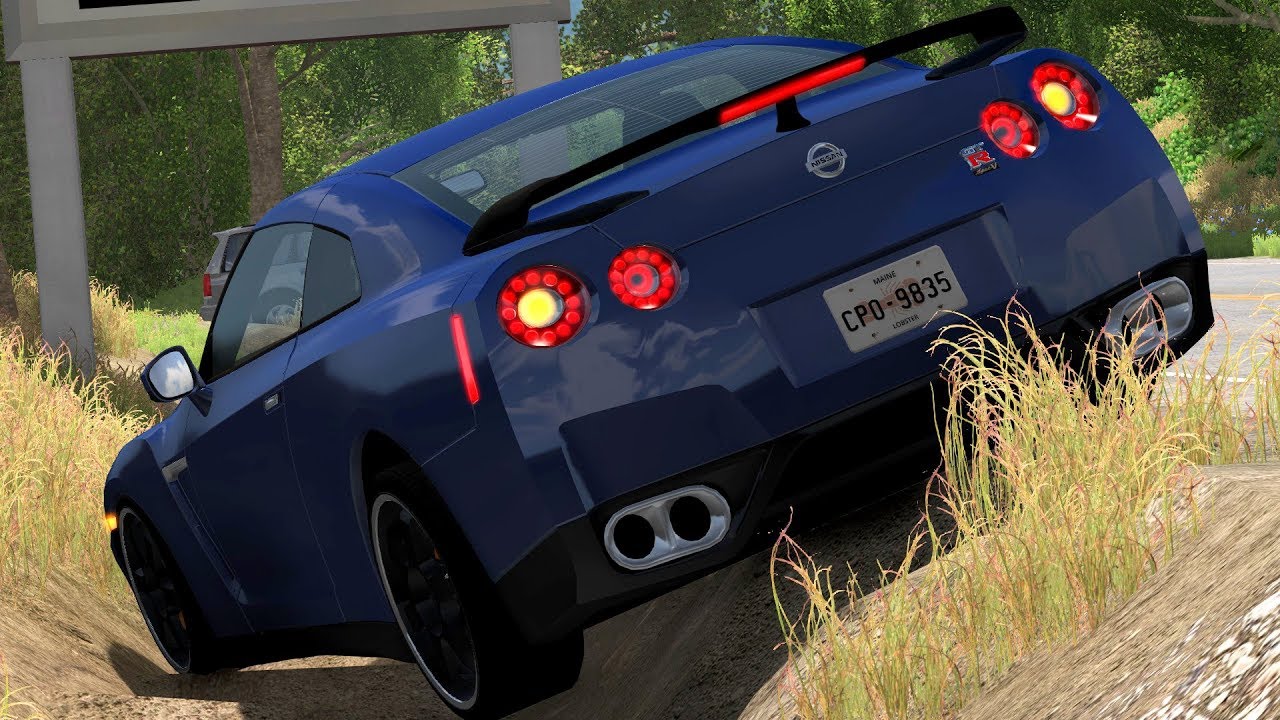 Nissan Gtr Crashes Compilation Beamng Drive Youtube
