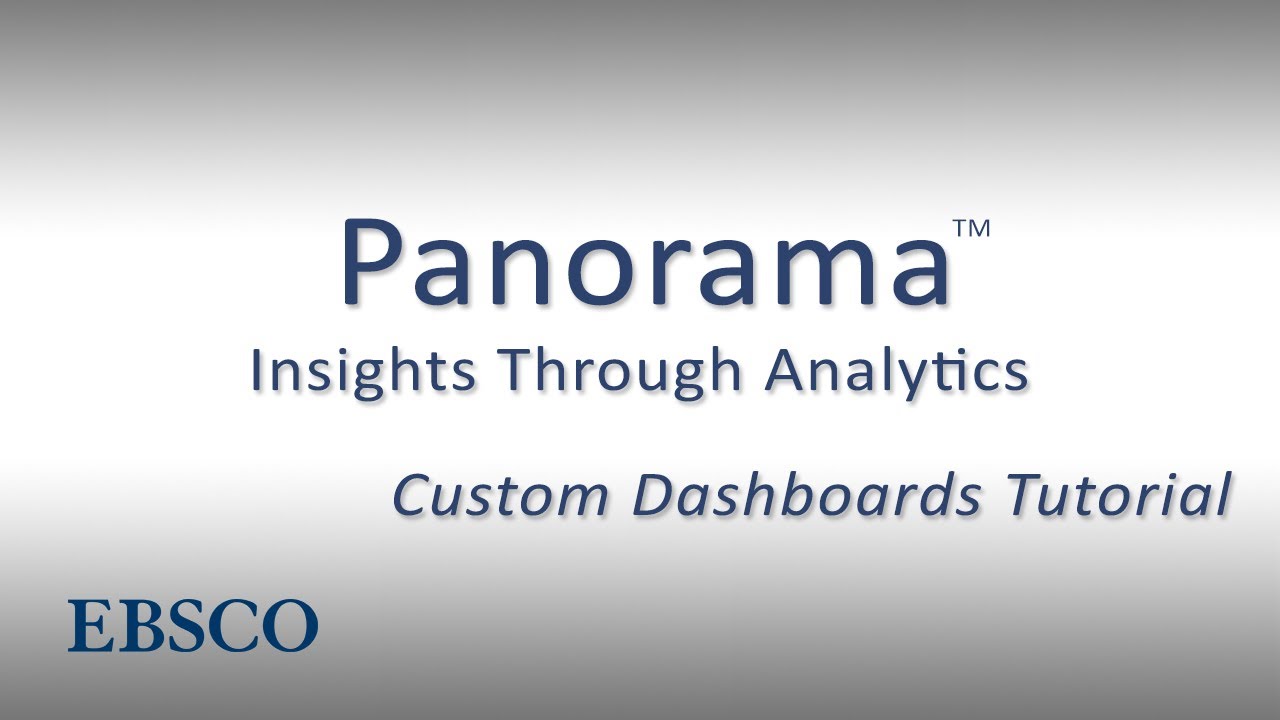 Panorama Custom Dashboards Tutorial Youtube