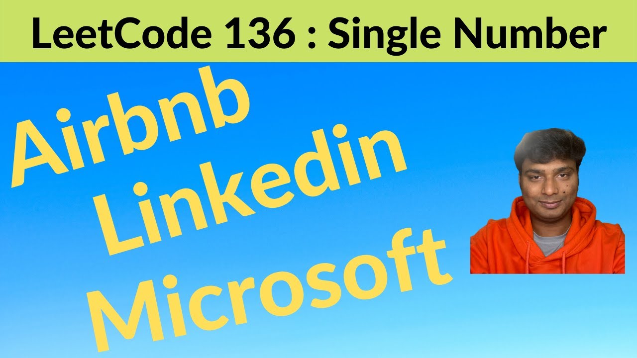 Leetcode 136 Single Number Youtube