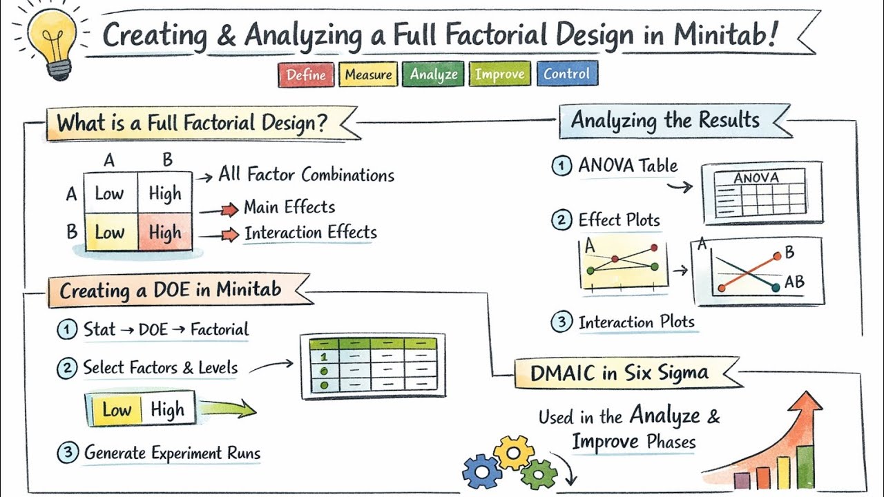 080 Doe Minitab Tools Creating Analyzing A Full Factorial