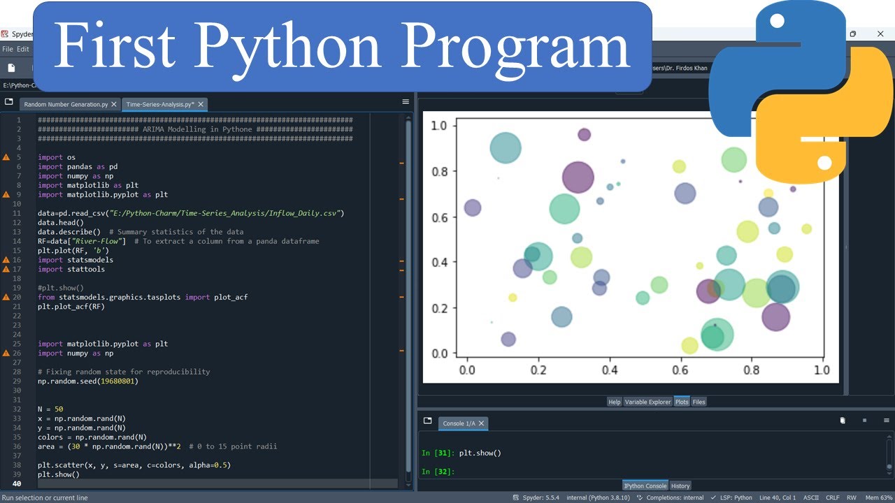 First Python Program Youtube