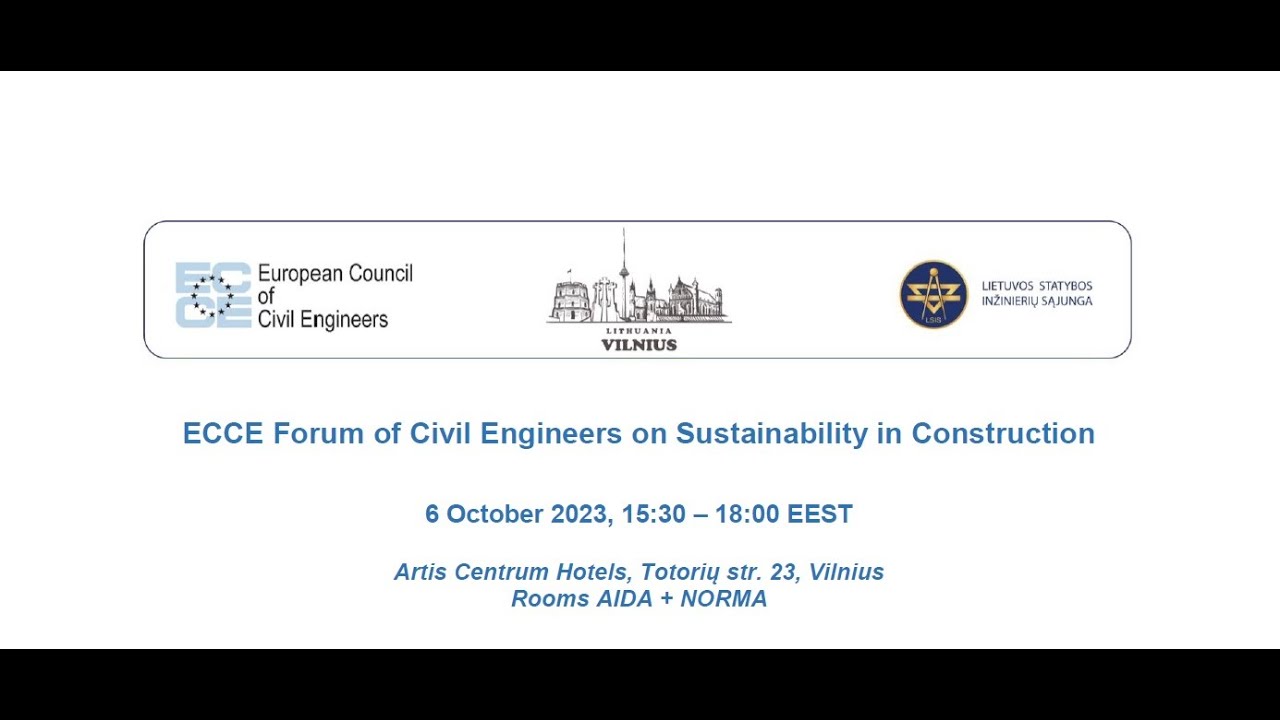Ecce Forum Of Civil Engineers On Sustainability In Construction Youtube