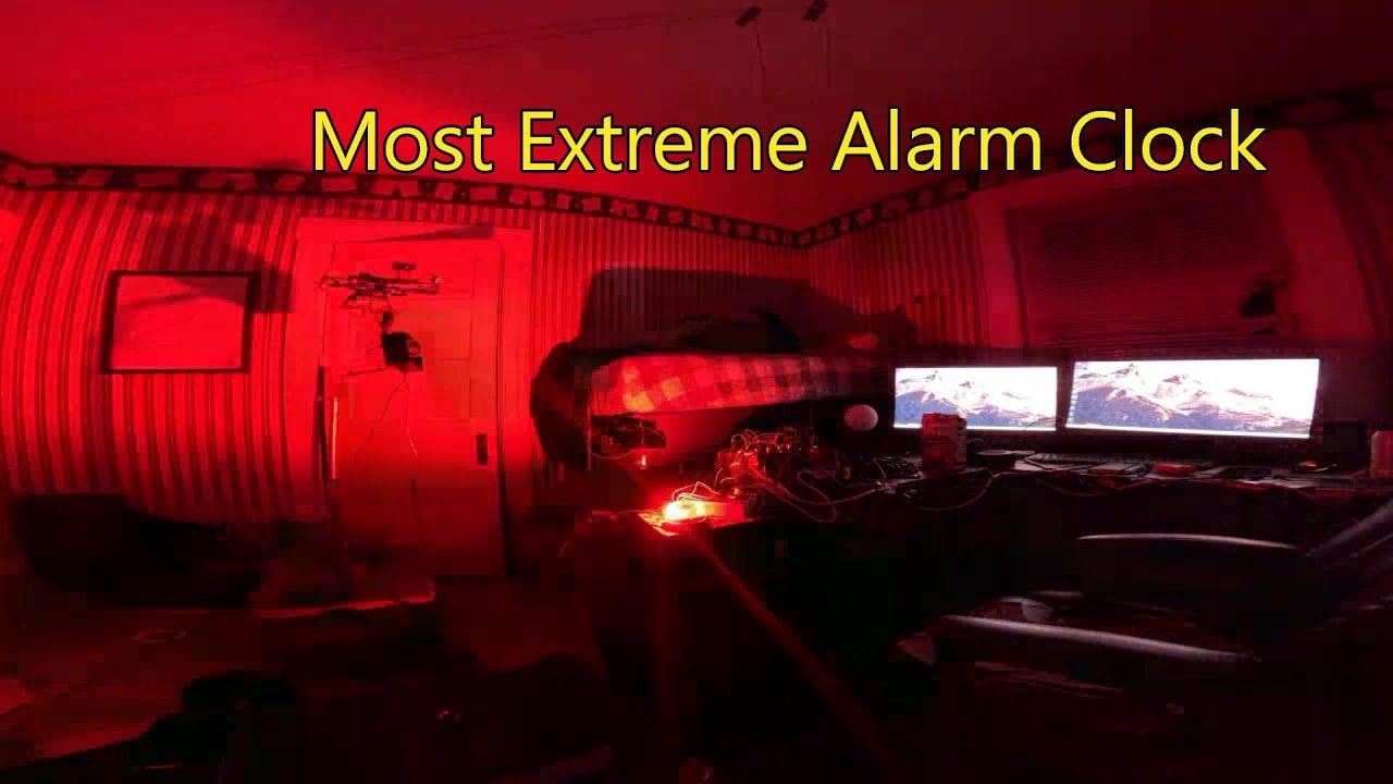 I Built The Most Extreme Alarm Clock System Youtube