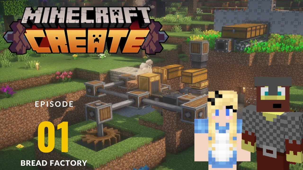 Automatic Bread Farm Minecraft Create Mod Ep1 Youtube