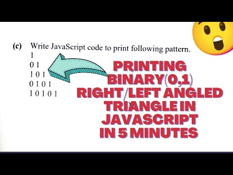 Javascript Print Pattern 1 0 11 0 Printing Binary 0 1 Right Left