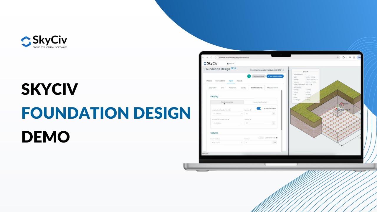 Skyciv Foundation Design Demo 2024 Youtube